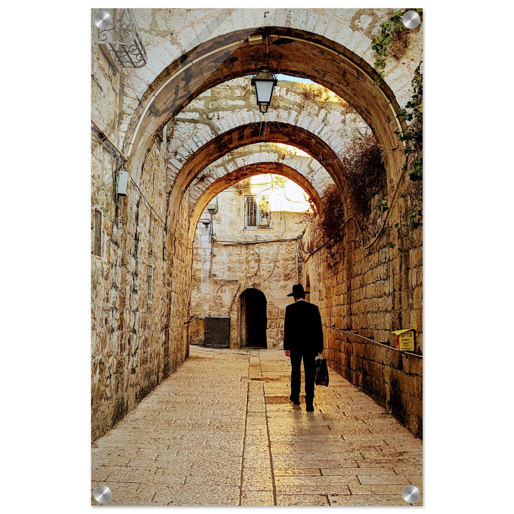 "Walk Through the Ancient Pathways of Jerusalem" Acrylic Print – Israel365